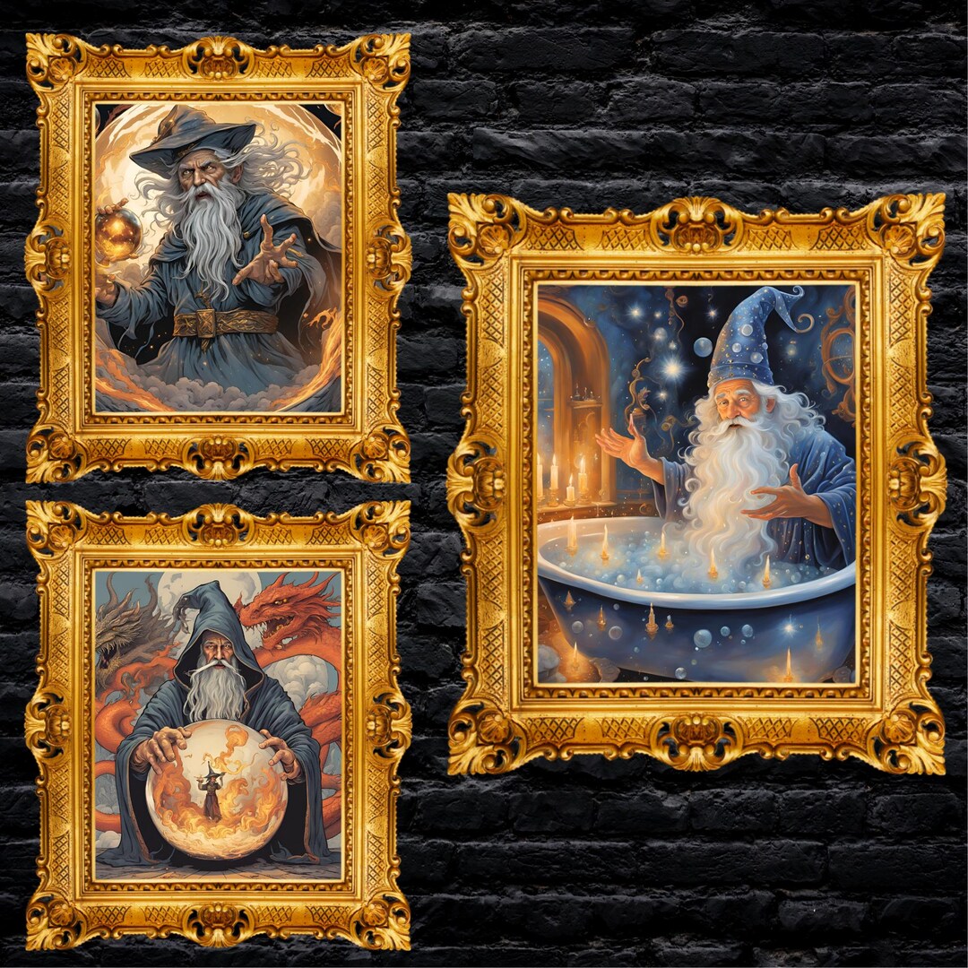 Mystical Wizards Art Collection PNG - Etsy