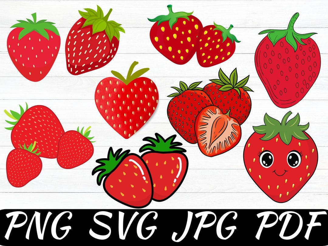 Strawberry Svg, Strawberry Png, Strawberry Clipart, Strawberry Svg ...