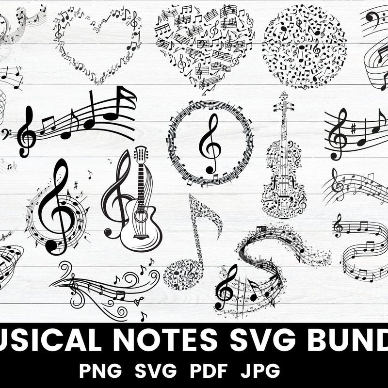 Music Notes Svg - Etsy