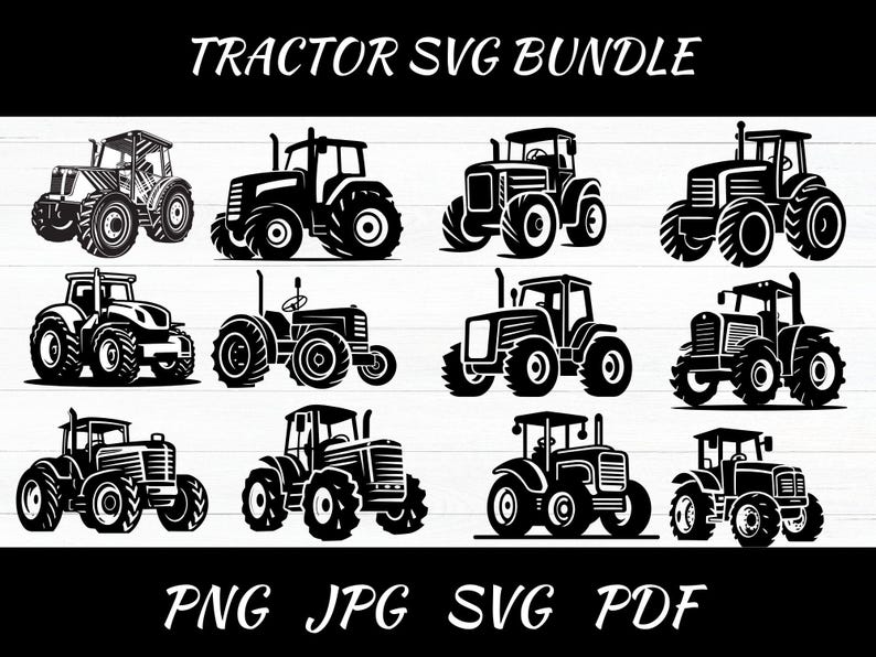 Tractor SVG Bundle, Tractor PNG Bundle, Tractor Clipart, Tractor SVG ...