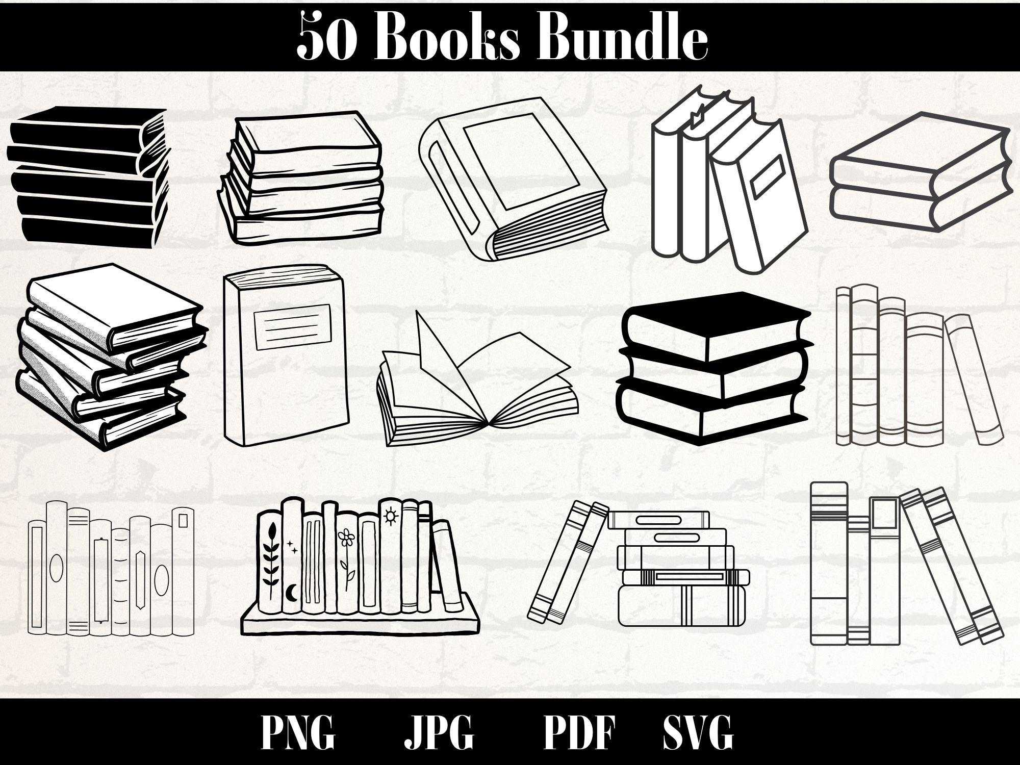 Books Svg - Books Svg Cut Files for Cricut - Book Svg Cut Files - Books ...