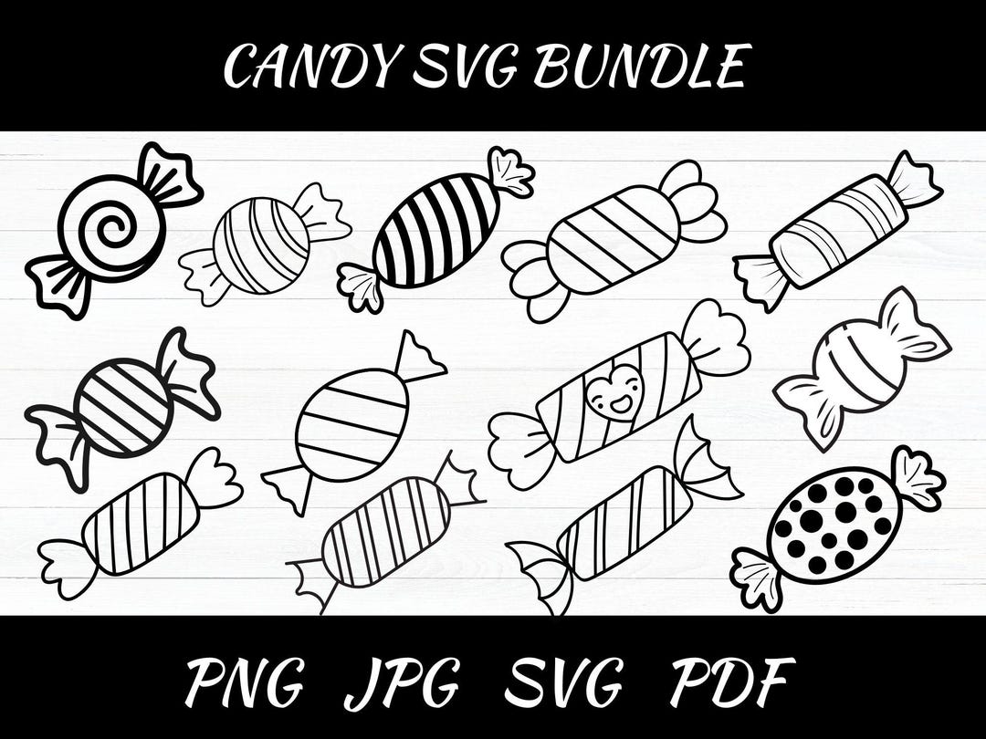 Candy SVG Bundle,candy Vector Candy Clipart,circut Cutting File,candy ...