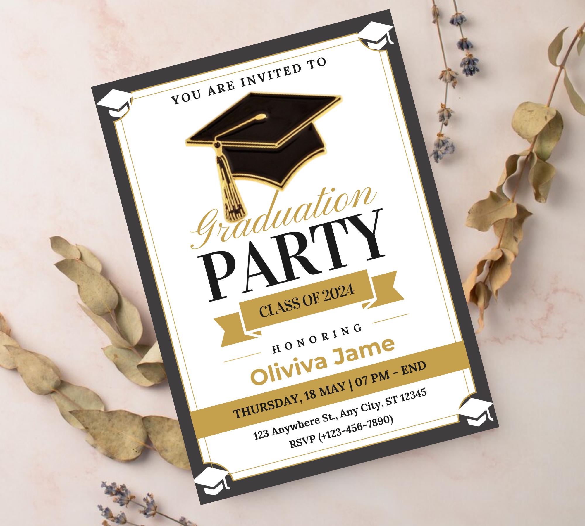 Invitaciones De Graduacion Etsy