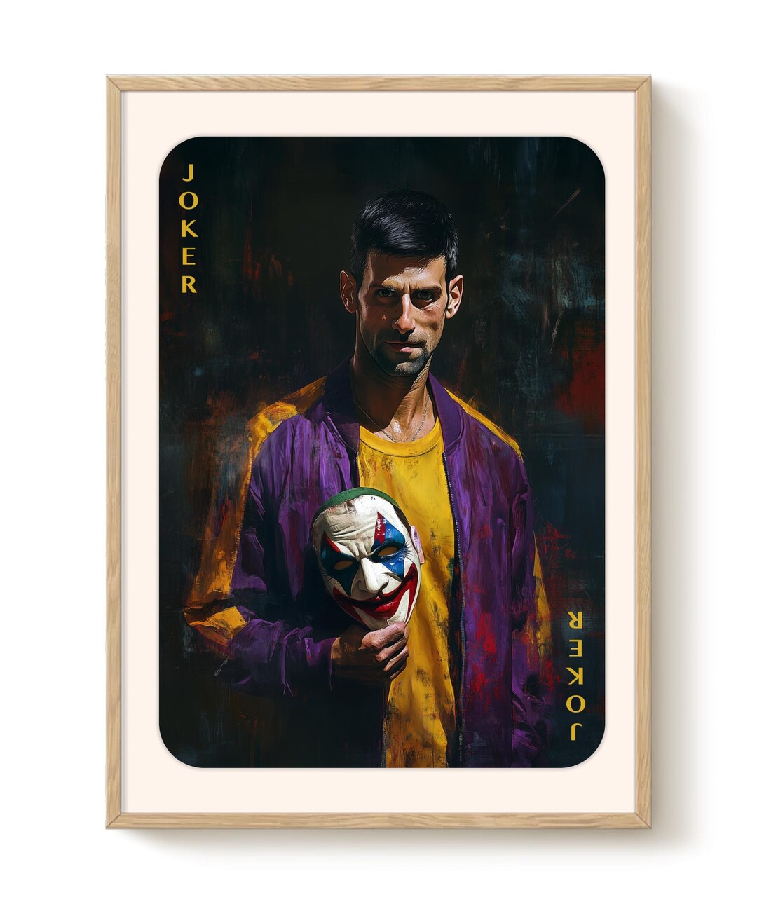 Novak Djokovic Poster the Joker Nole Tennis Fan Art Serbian Tennis ...