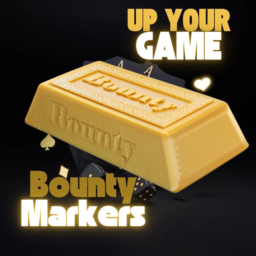 Poker Bounty Marker or Card Cover Weighted Gold Bar - Etsy