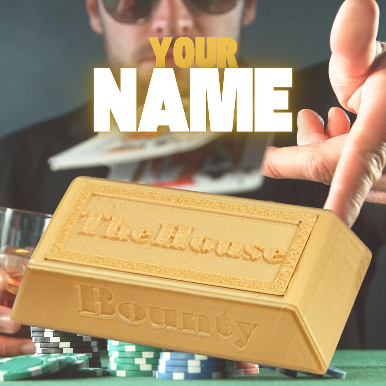 Poker Bounty Marker or Card Cover Weighted Gold Bar - Etsy