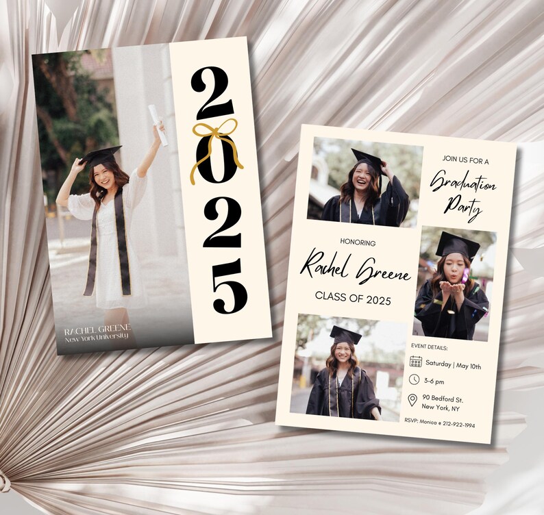Graduation Party Invitation Template - Editable Print Digital Invite ...