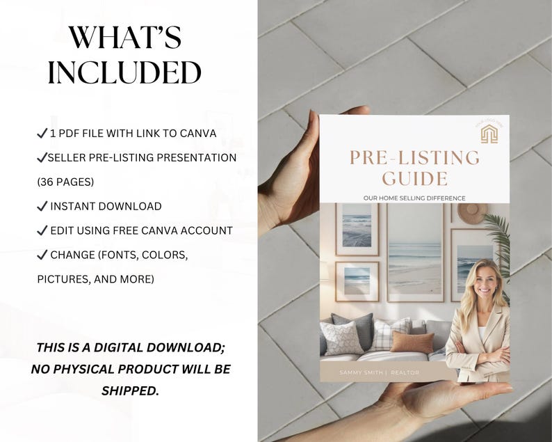 Seller Pre-listing Presentation, Seller Guide, Real Estate Template ...