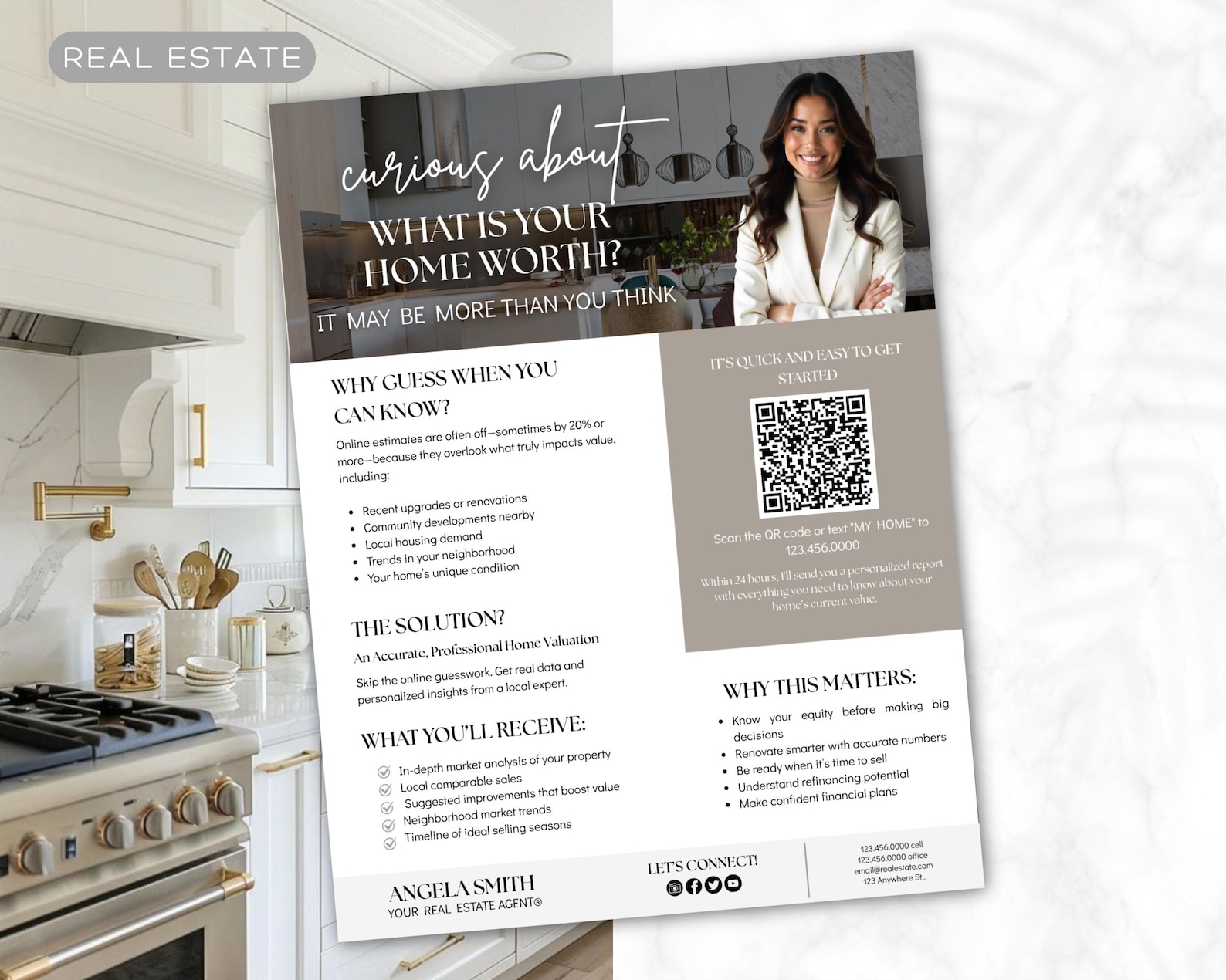 Home Value Marketing Flyer | Real Estate Lead Magnet Flyer | CMA Lead ...