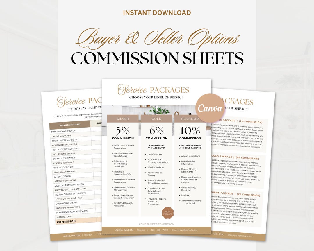 Real Estate Commission Template | Canva | Real Estate Marketing | Real ...