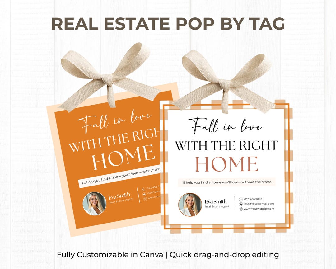 Editable Fall Pop by Tag for Real Estate Agents, Autumn Door Drop ...