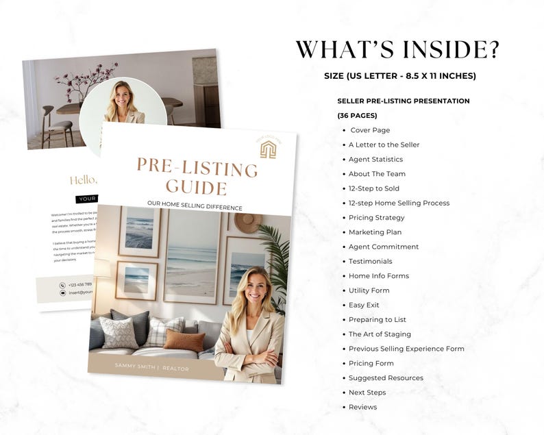 Seller Pre-listing Presentation, Seller Guide, Real Estate Template ...