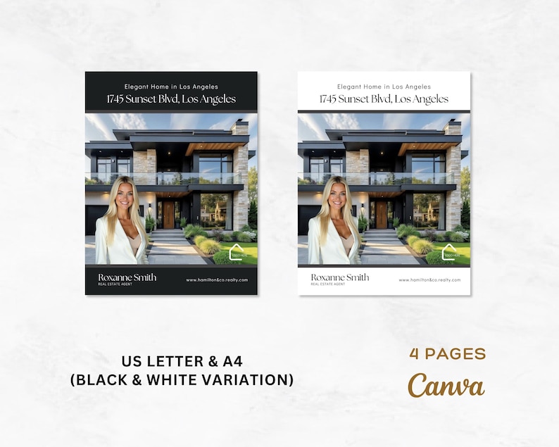 Luxury Real Estate Listing Brochure, Luxury Real Estate Marketing, 4 ...