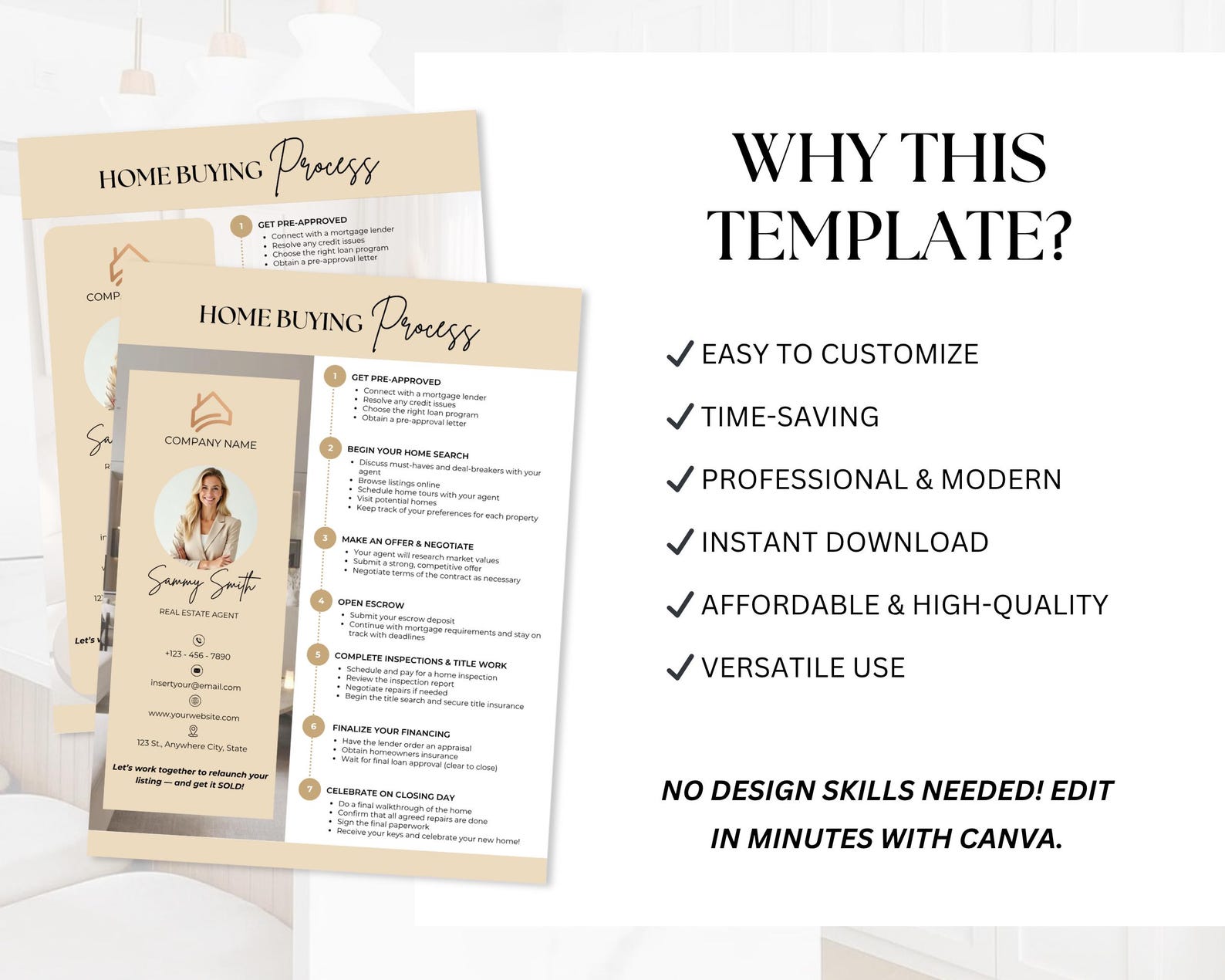 Home Buyer Roadmap, Home Buying Timeline, Canva Template, Home Buyer ...