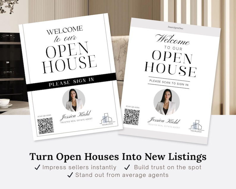 Open House Bundle | Sign-in Sheet, Feedback Form, Flyer, Door Hanger ...