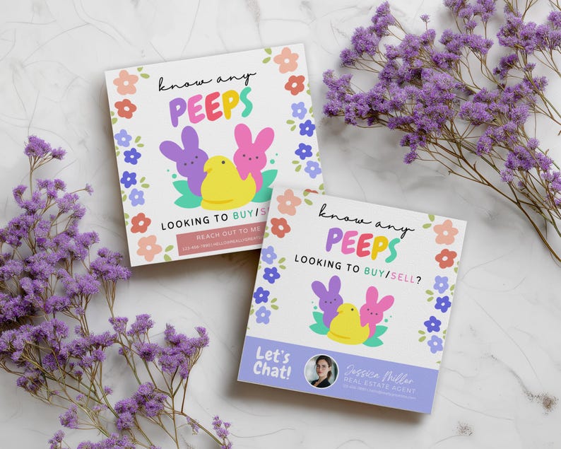 Easter Pop-by Tag | Instant Editable Canva Download | Real Estate ...