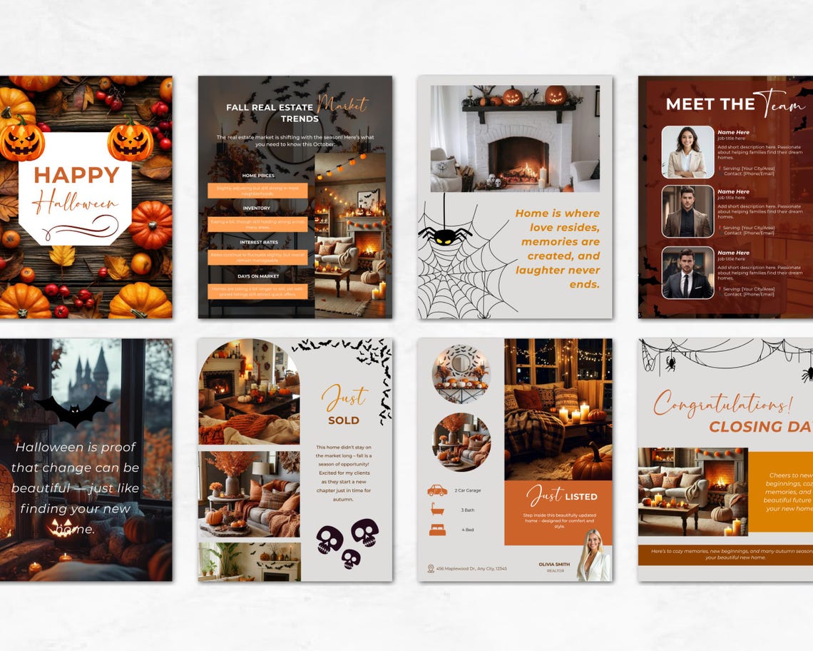 October Real Estate Instagram Posts, Autumn Real Estate Instagram Post ...