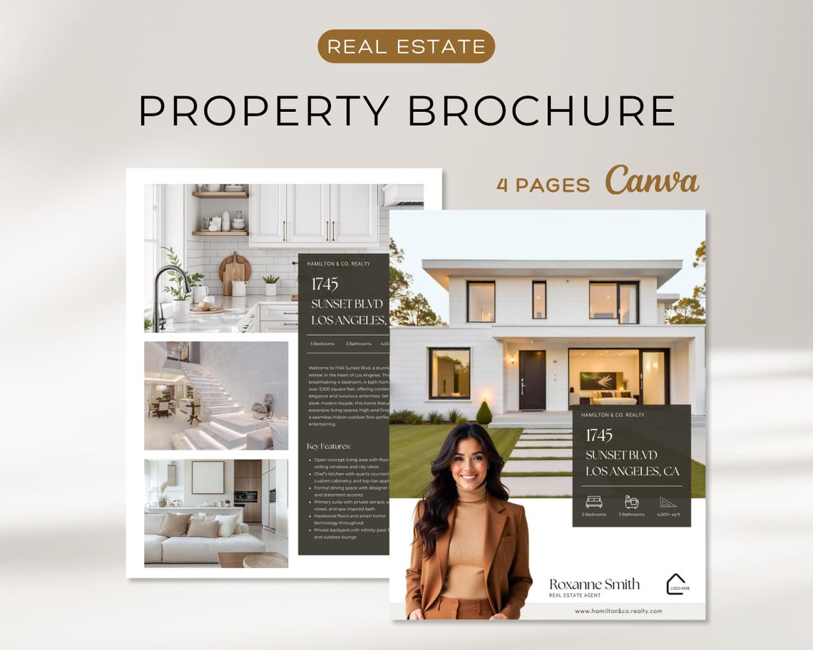 Real Estate Brochure | Brochure Template | Property Brochure | for Sale ...