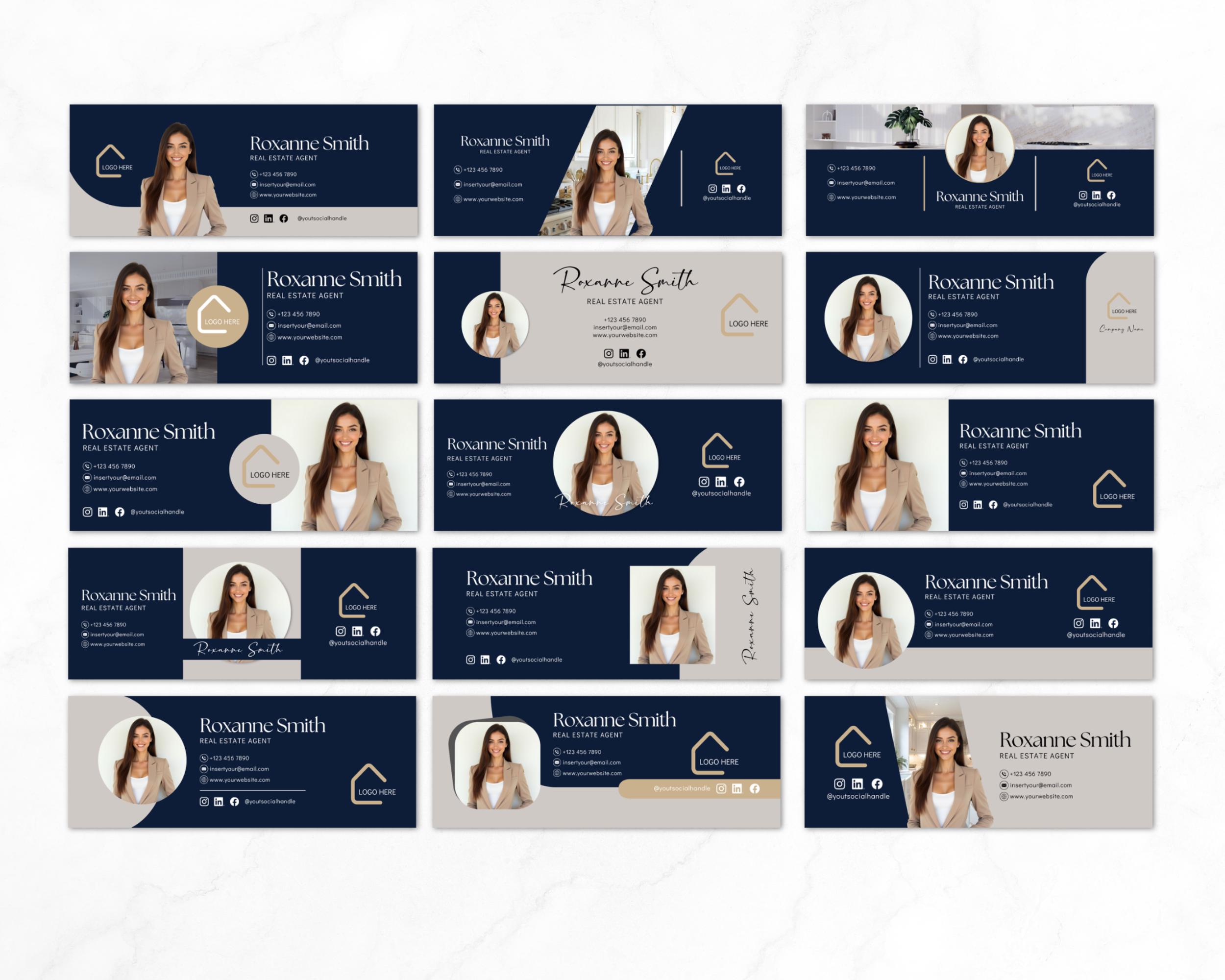 Email Signature Template Bundle | Gmail Signature | Editable Canva ...