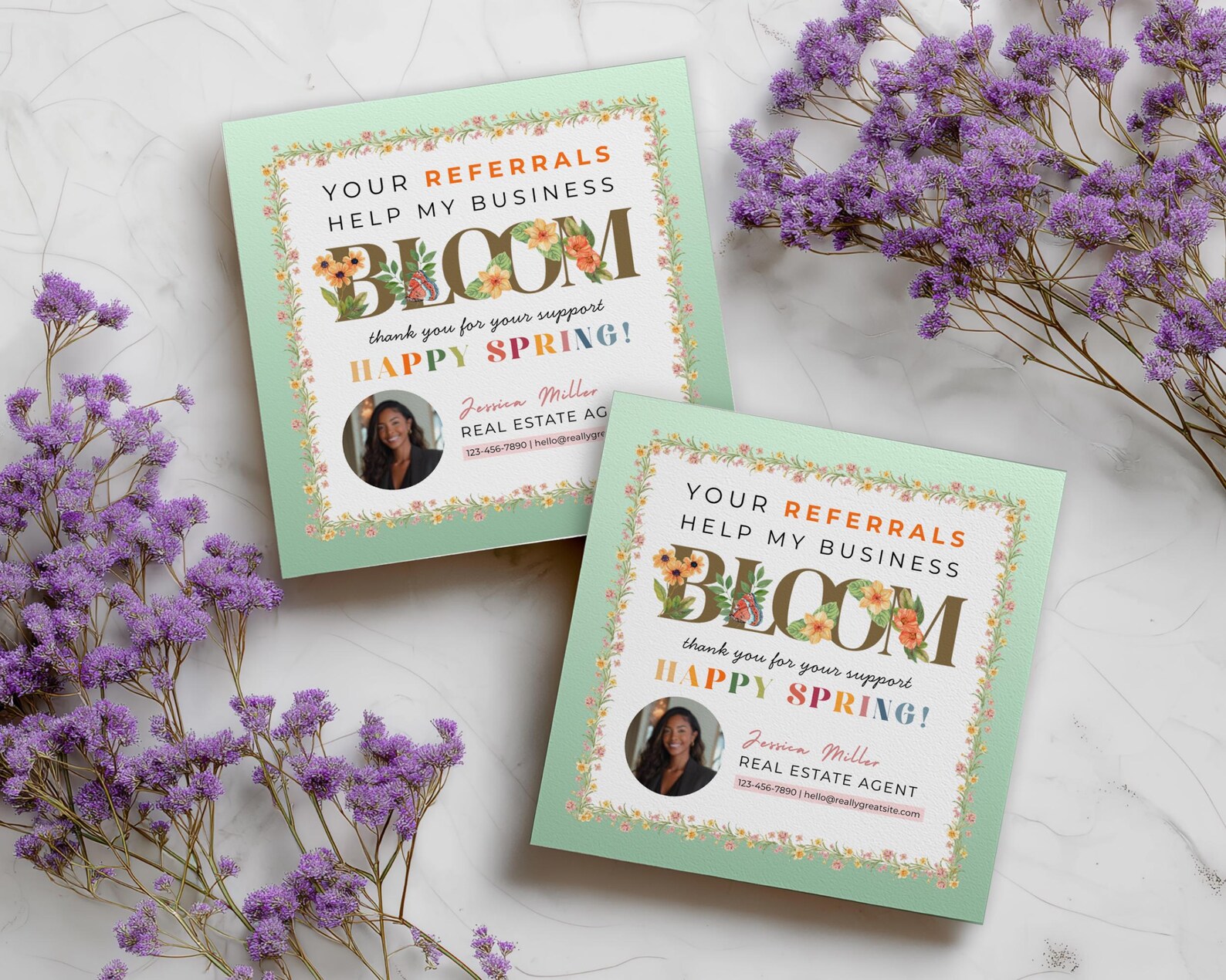 Spring Realtor Tags | Pop-by Marketing for Realtors | Canva Template ...