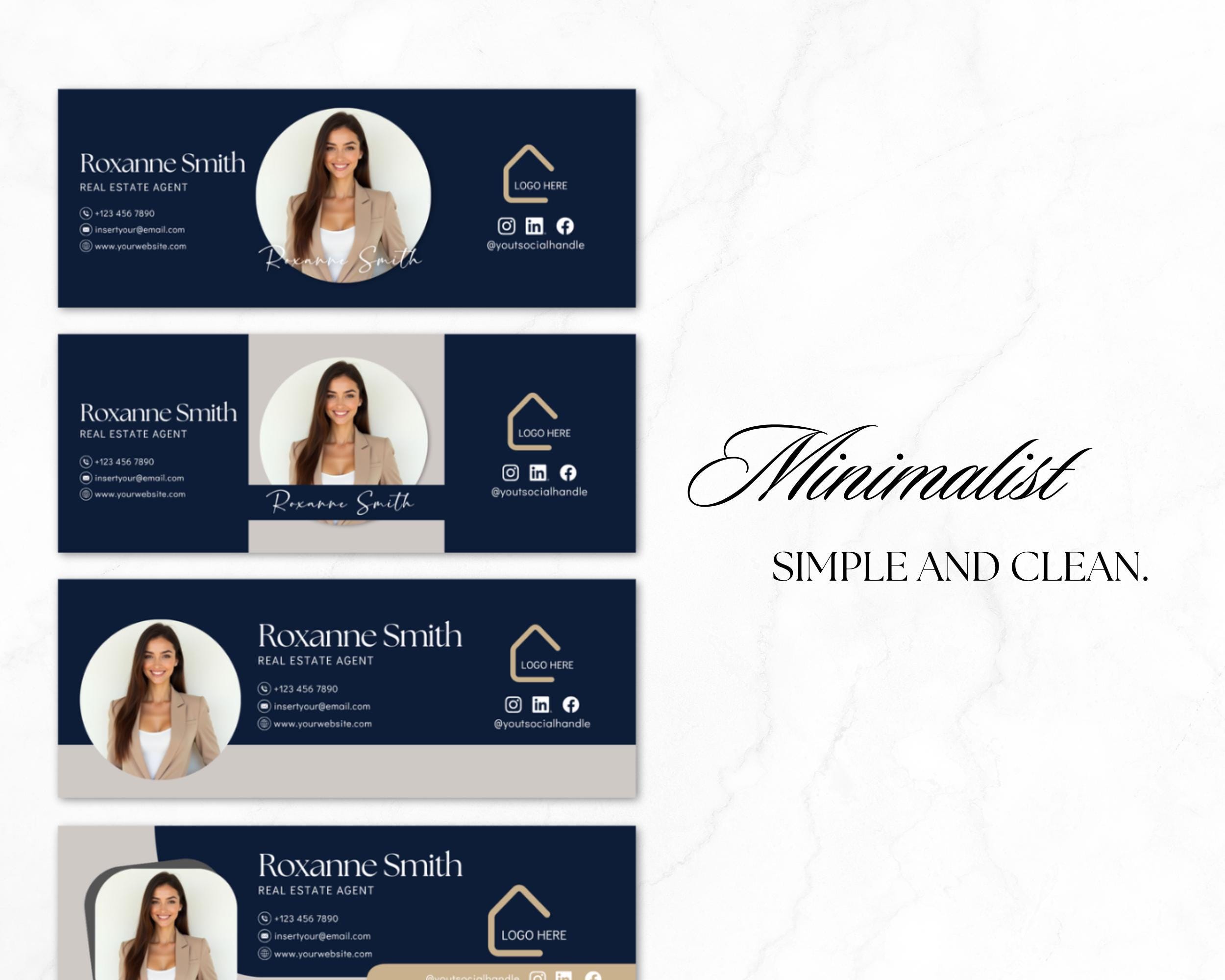 Email Signature Template Bundle | Gmail Signature | Editable Canva ...