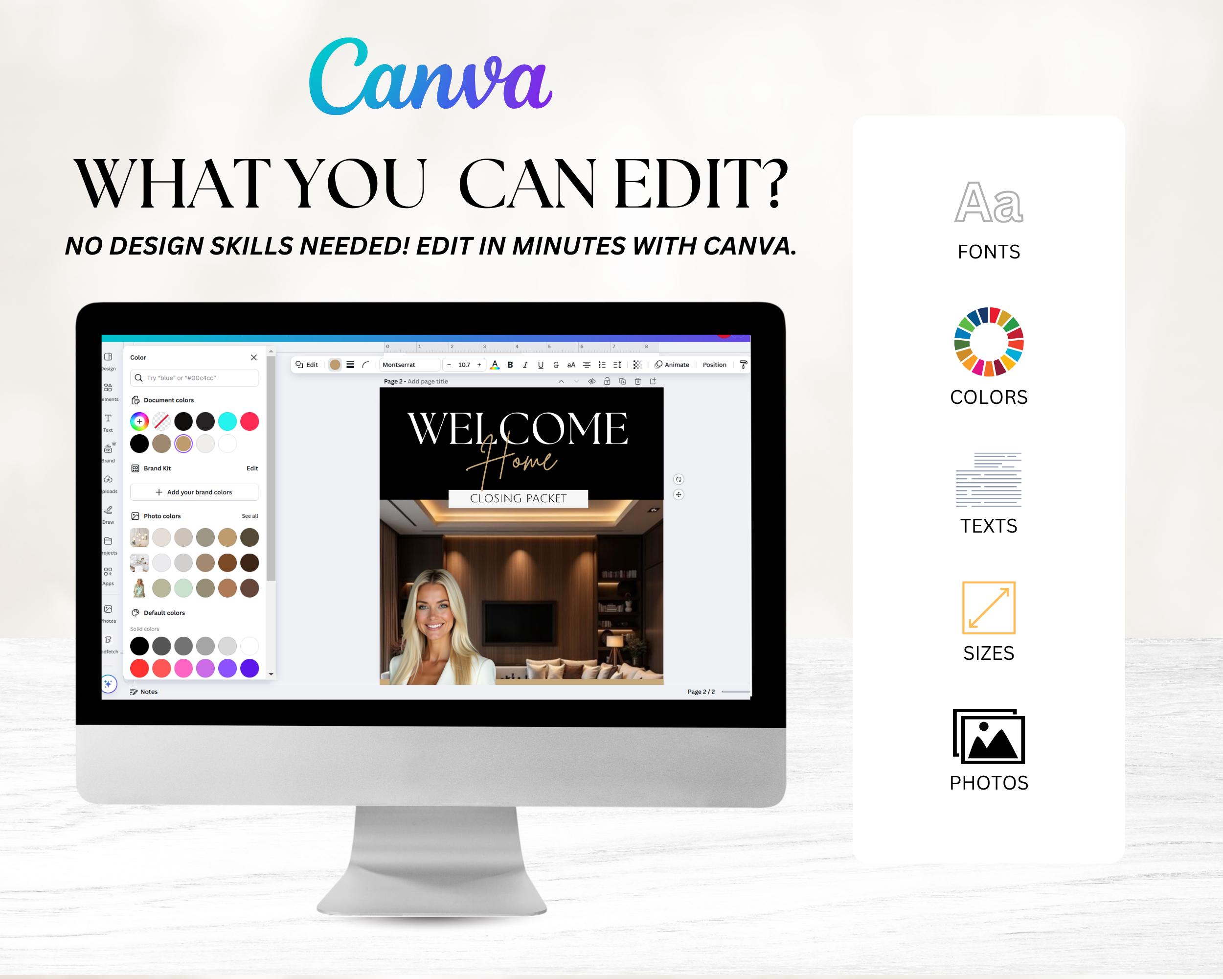 Real Estate Closing Packet Template | Canva Client Exit Packet | Real ...