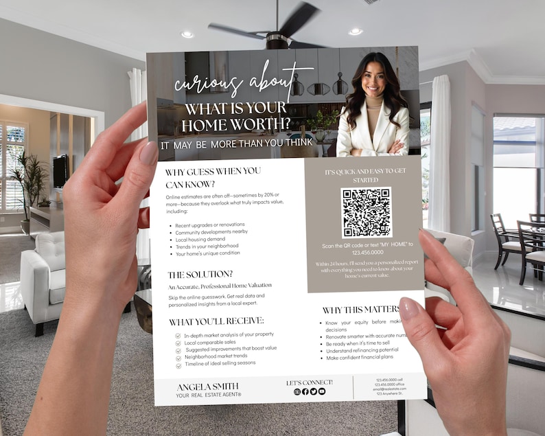 Home Value Marketing Flyer | Real Estate Lead Magnet Flyer | CMA Lead ...