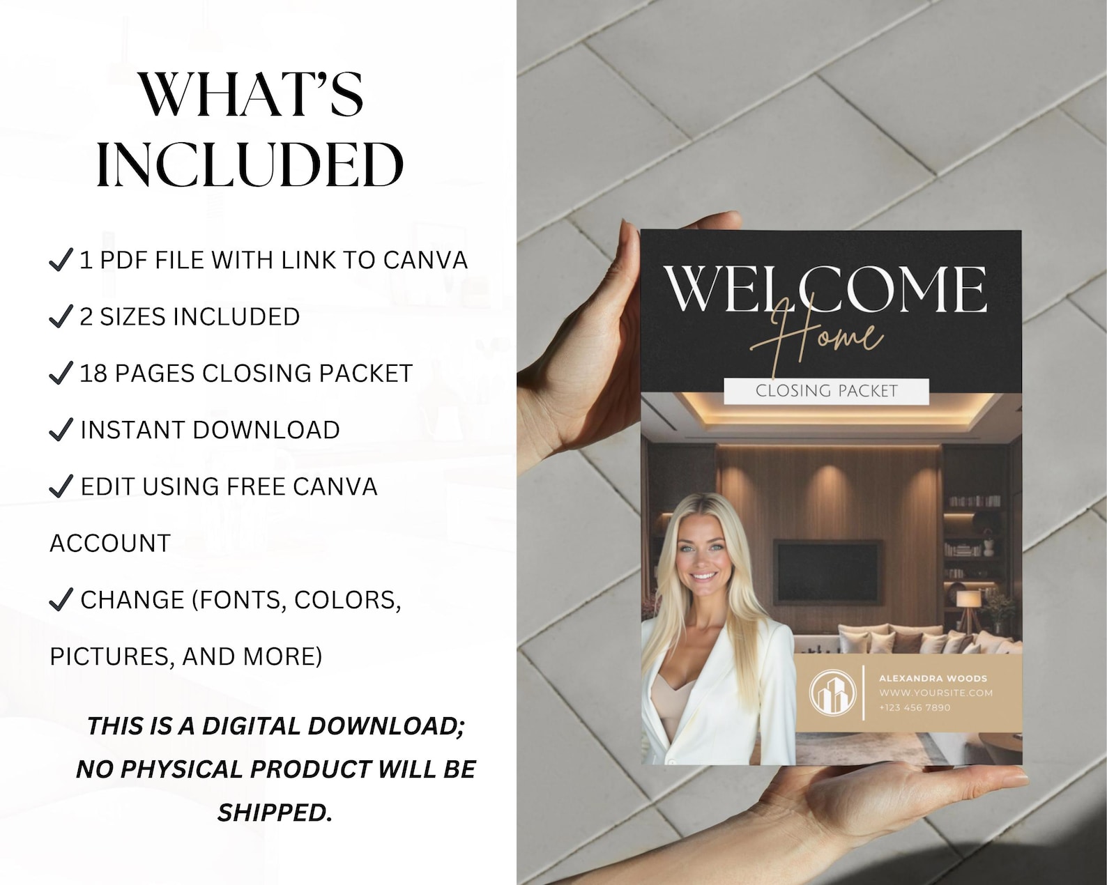 Real Estate Closing Packet Template | Canva Client Exit Packet | Real ...