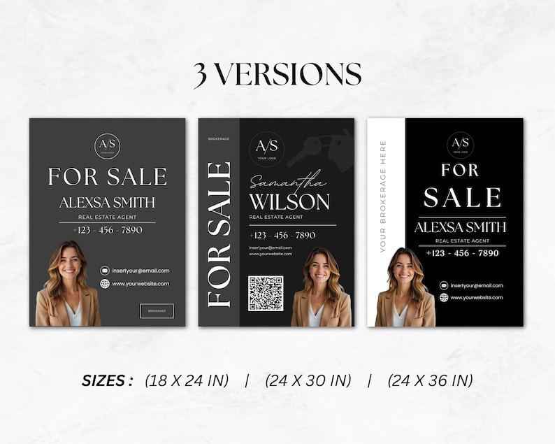 Real Estate Yard Sign Template, Canva Template, Custom, Sign Rider ...
