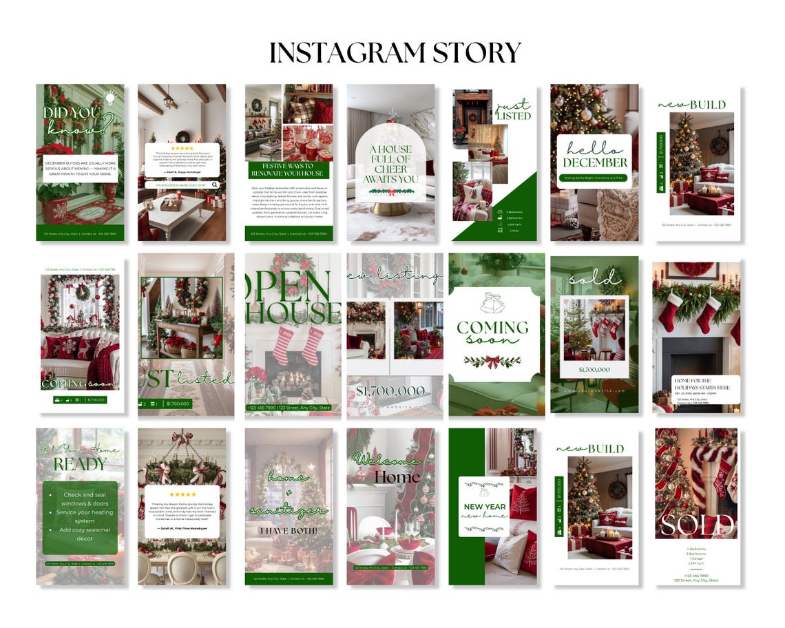 Ultimate Real Estate December Templates| Christmas Real Estate Postcard ...