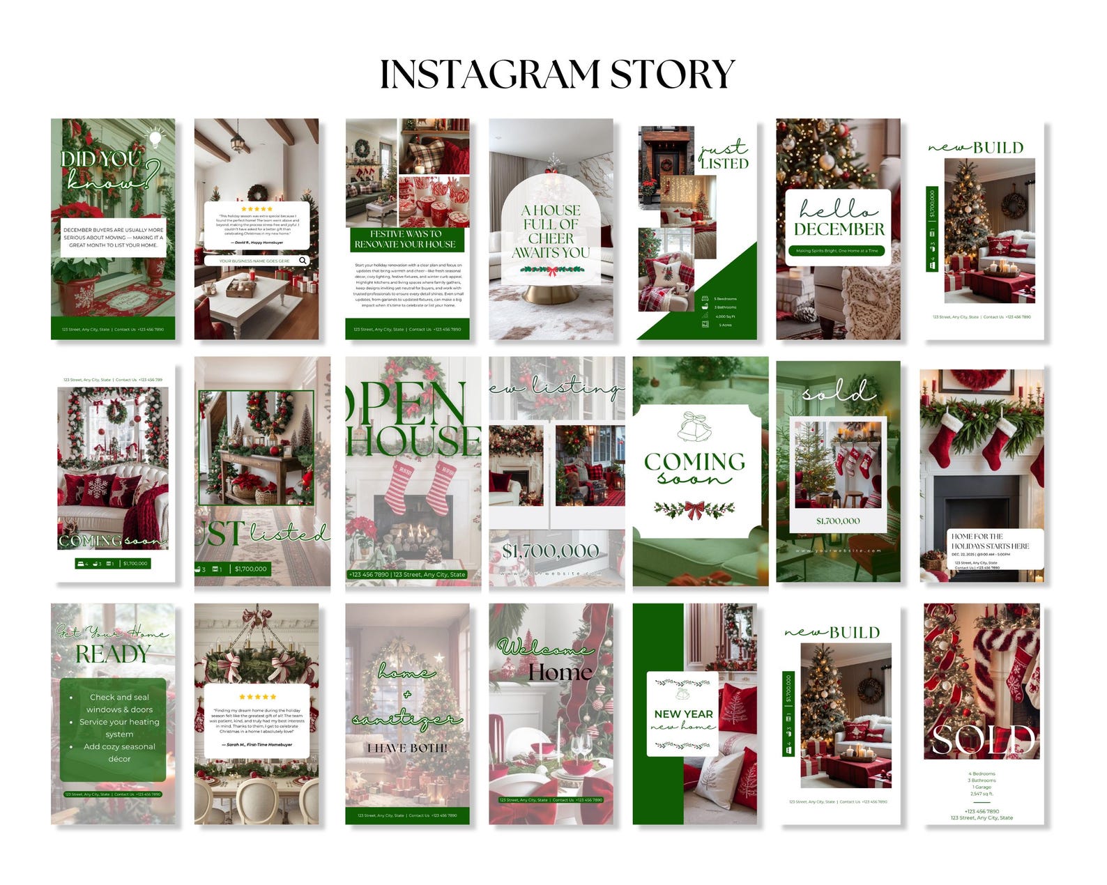 Ultimate Real Estate December Templates| Christmas Real Estate Postcard ...