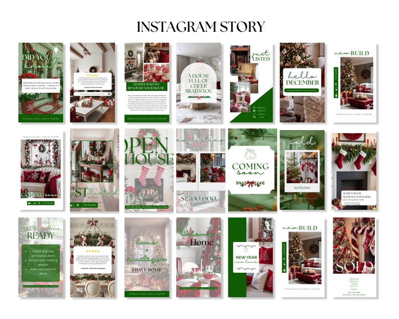 Ultimate Real Estate December Templates| Christmas Real Estate Postcard ...