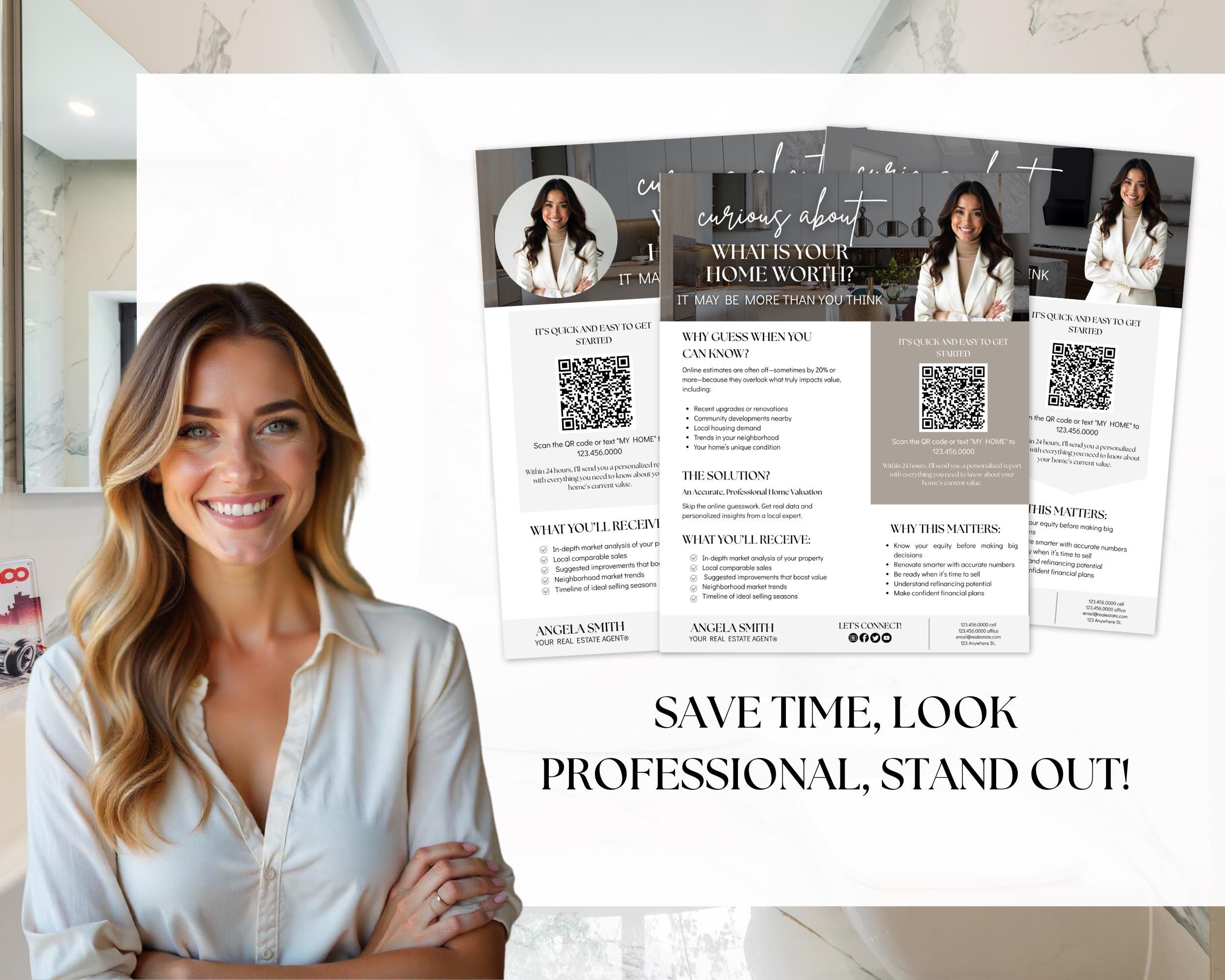 Home Value Marketing Flyer | Real Estate Lead Magnet Flyer | CMA Lead ...