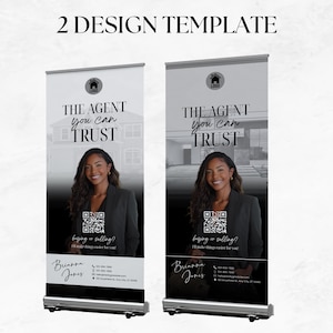 Real Estate Agent Pull-up Banner Template, Canva Professional ...