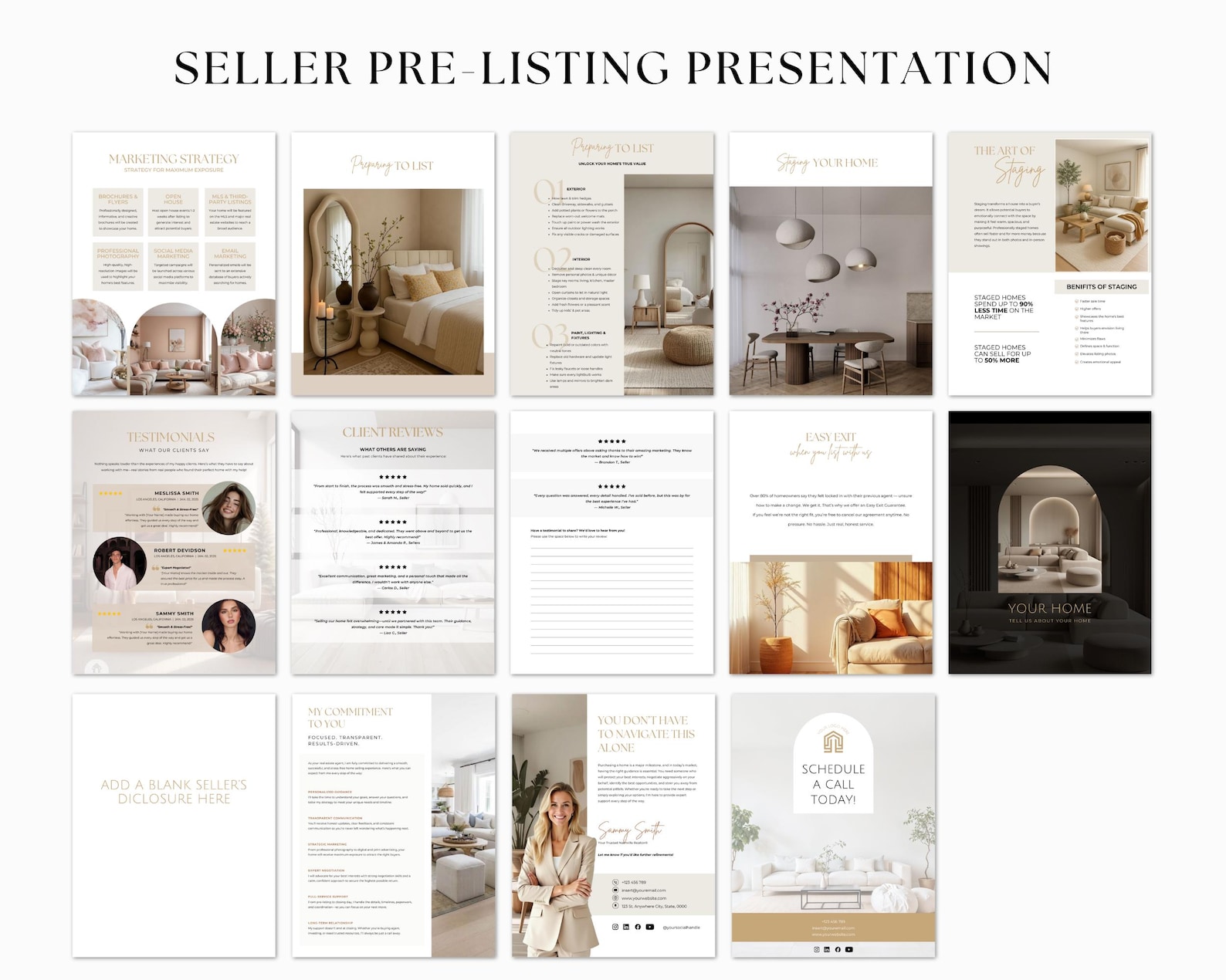 Seller Pre-listing Presentation, Seller Guide, Real Estate Template ...