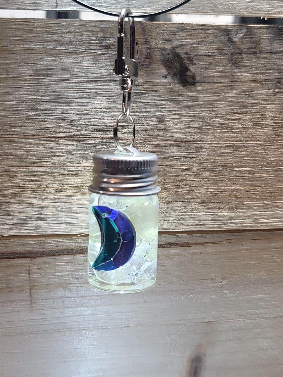 BLUE MOON ( Key Chain) With Crystals . CITRINE , Clear Quartz ...