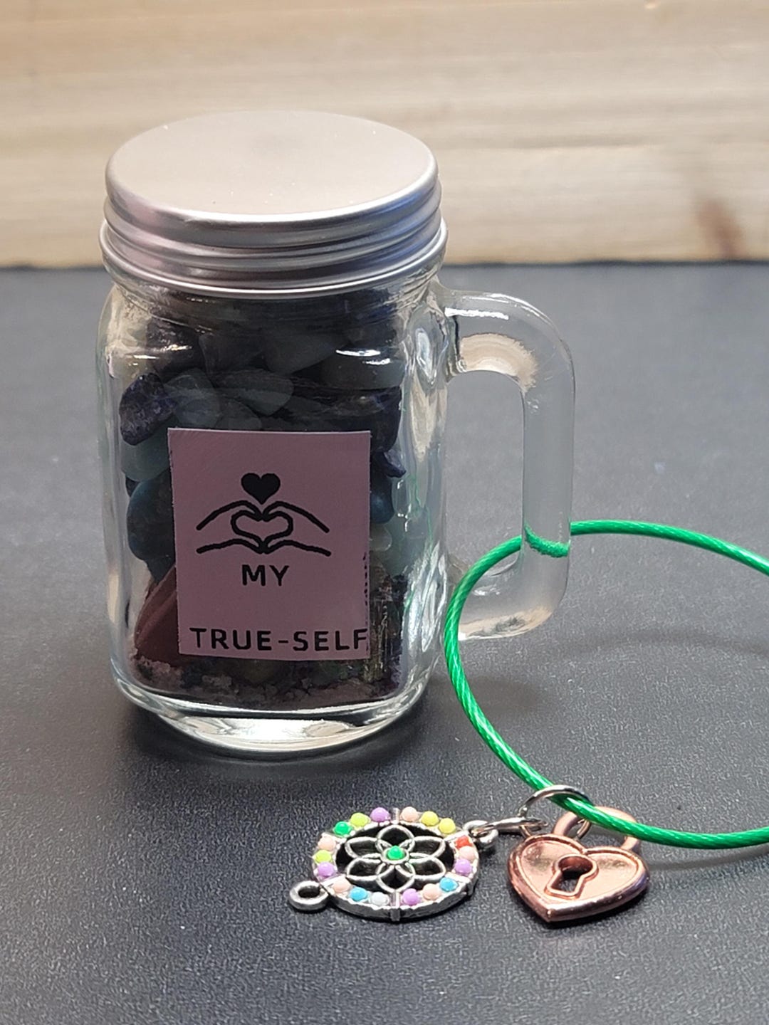 TRUE - Self JAR Crystals for Manifesting Your Ture Self . Key Chain or ...