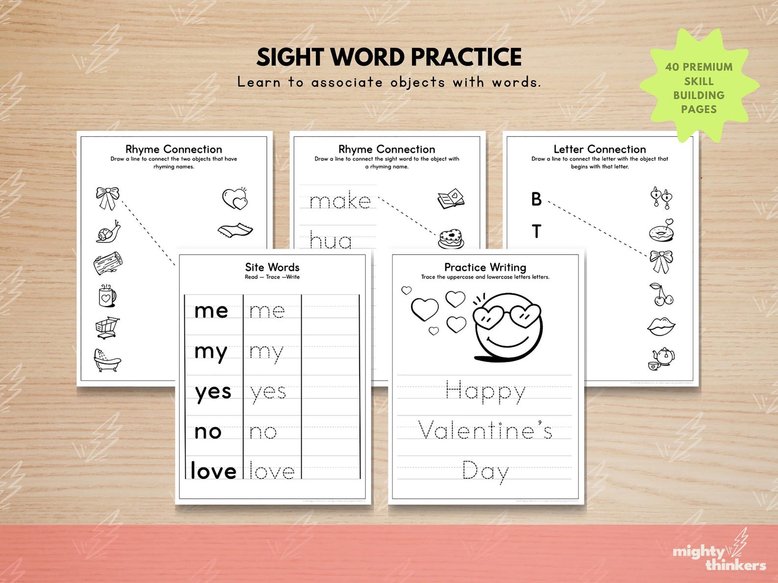 Prek & Kindergarten Worksheets | Sight Words | Tracing Worksheets ...