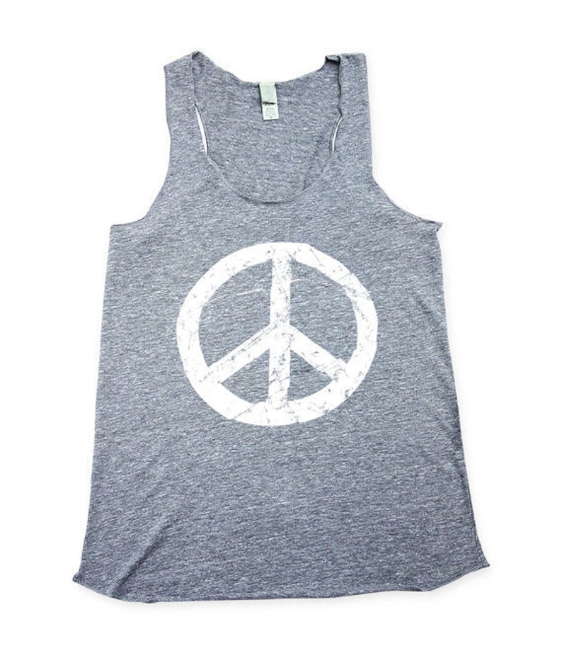 Womens Peace Sign Tank Top - Boho - PEACE PUNK - Womens Grunge Peace ...