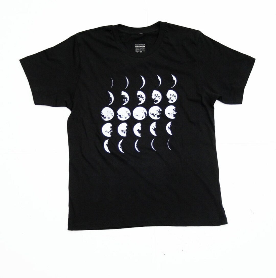 Mens Moon Shirt - Moon Tee - Science Tshirt - Black - Small, Med, Large ...
