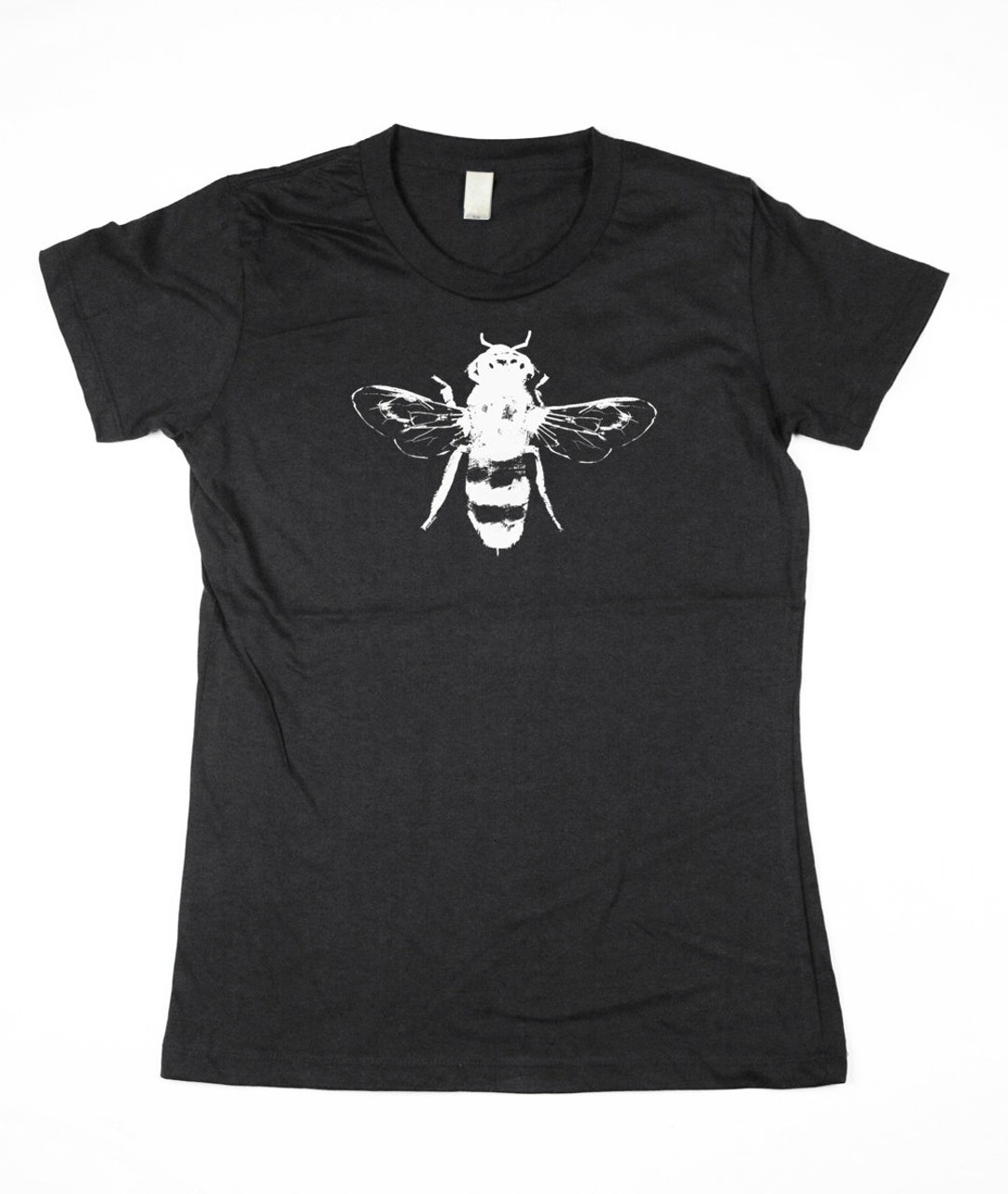 Womens Blacktshirt Bee Tee Shirt Shortsleeve Bee Eco Friendly Organic ...