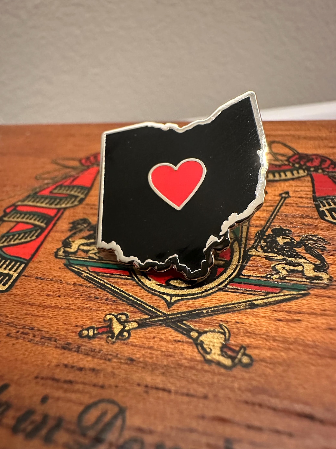 Ohio State Heart Pin - Celebrate the Heart of It All - Etsy