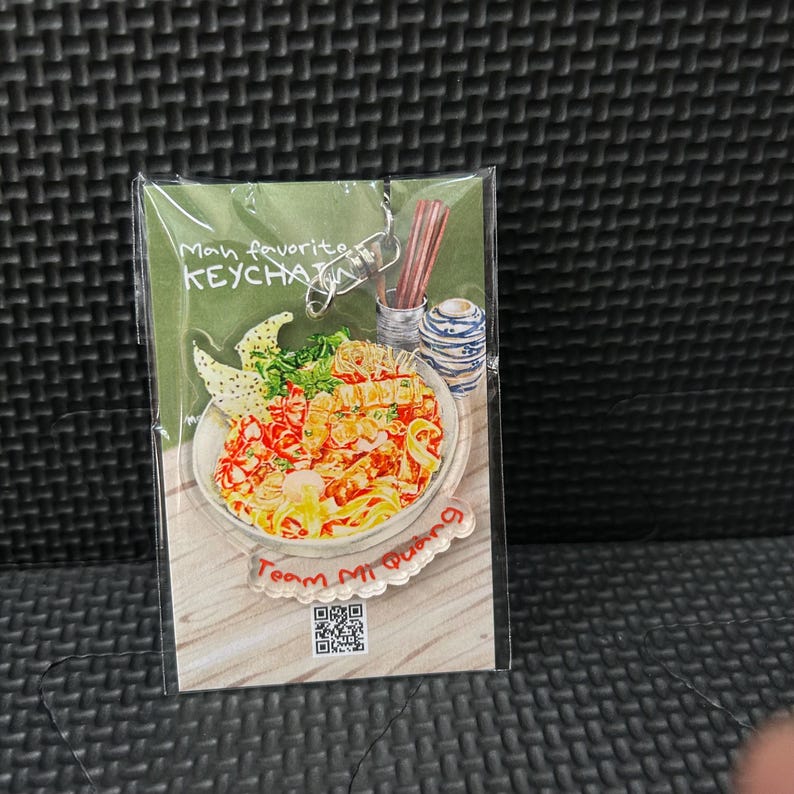 Mi Quang Acrylic Keychain| Vietnamese Quang Noodle Soup Keychain| Food ...