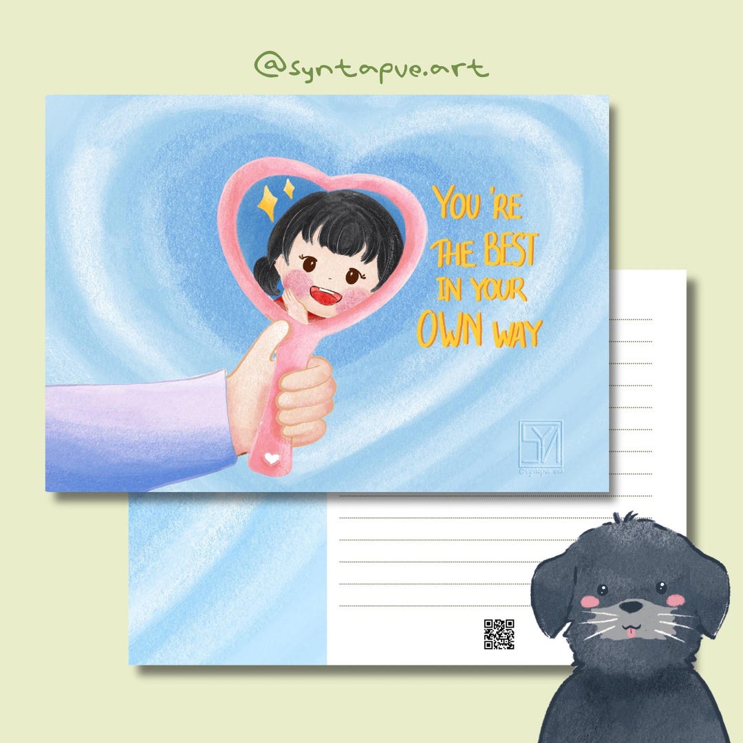 Self Reminder Postcard| Self Love Notes|you Are the Best in Your Own ...