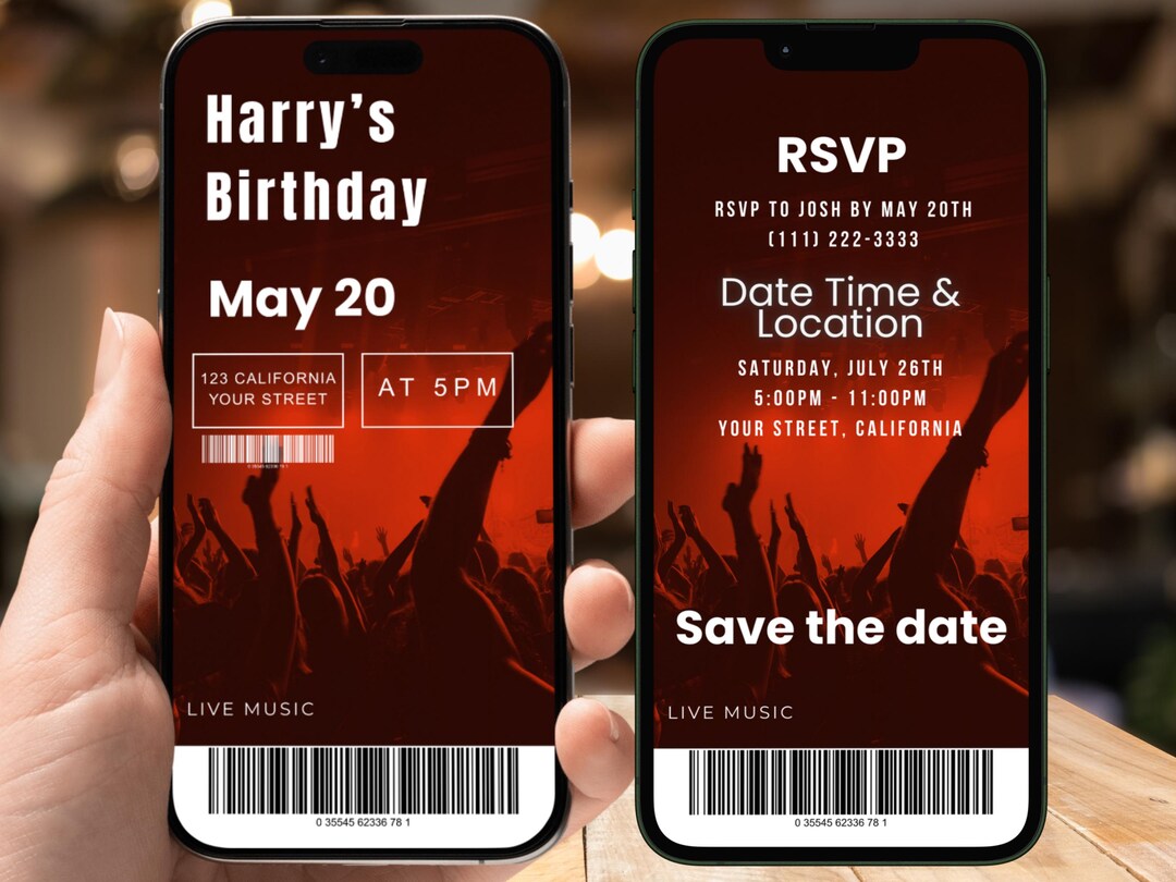 Digital Birthday Party Picture Invitation, Animated Birthday Image ...