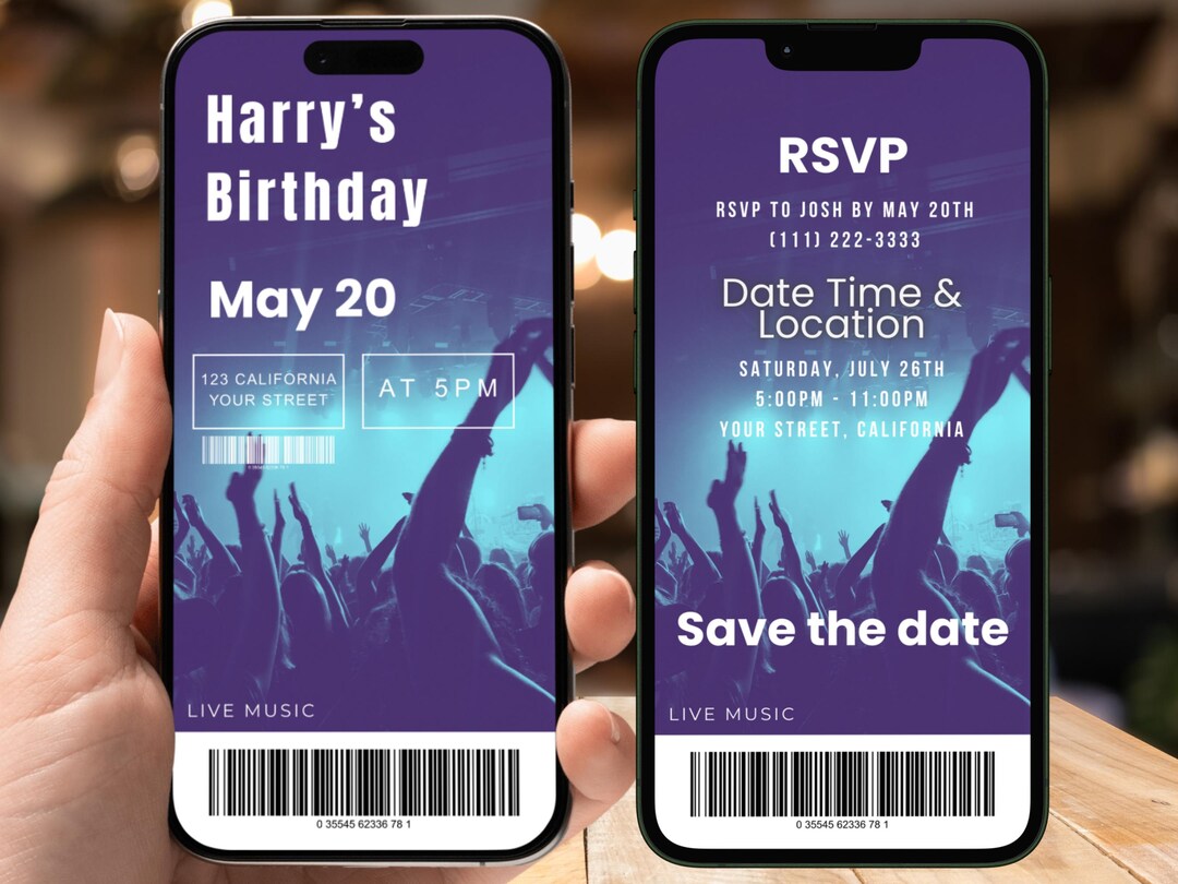 Digital Birthday Party Picture Invitation, Animated Birthday Image ...