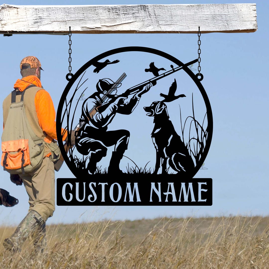Custom Duck Hunting Name Metal Wall Art Sign, Duck Metal Wall Hangings ...
