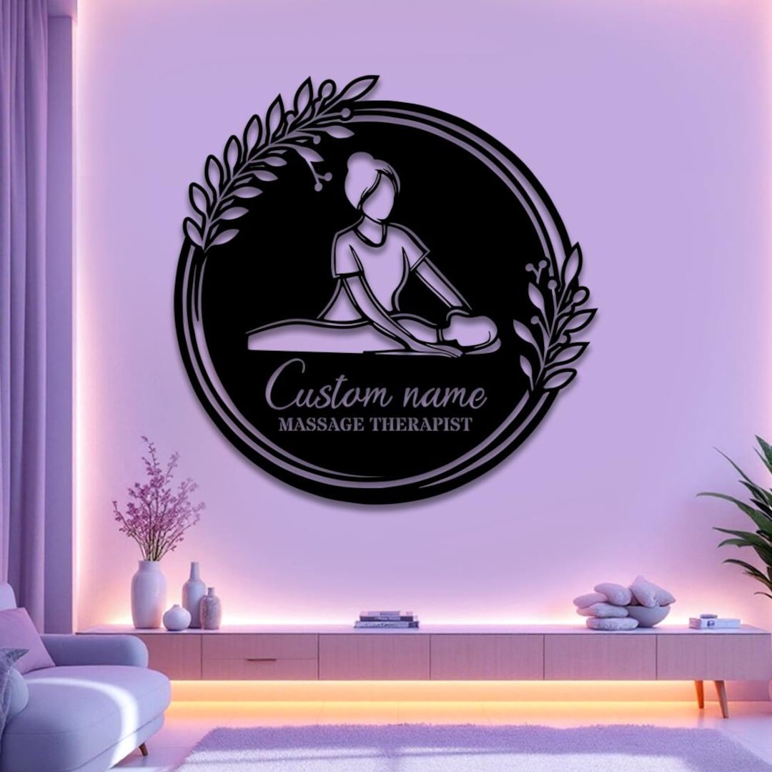 Personalized Massage Therapist Metal Sign Wall Art, Massage Therapy ...