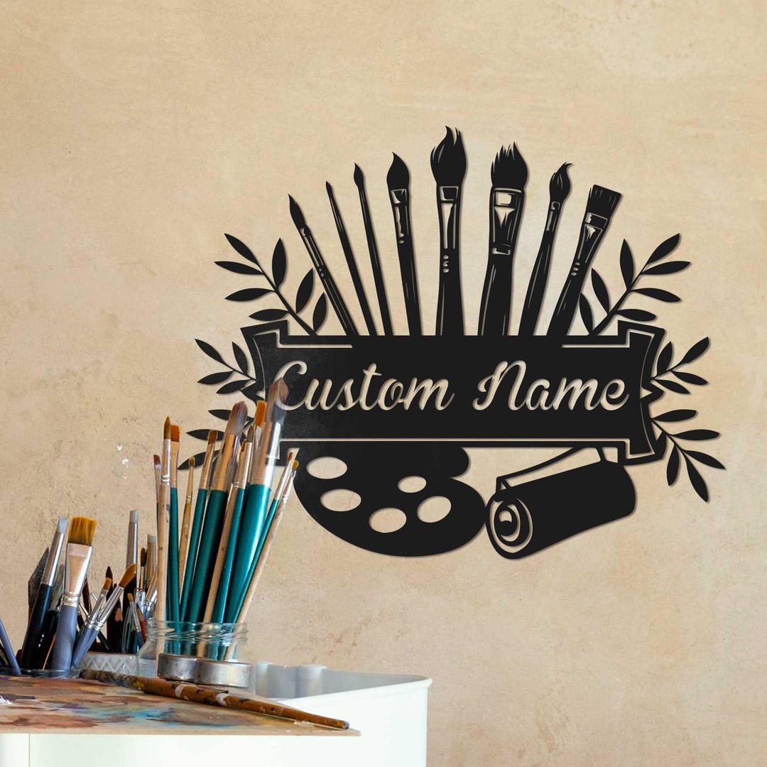 Custom Art Studio Metal Sign, Artist Sign, Personalized Painter Name ...
