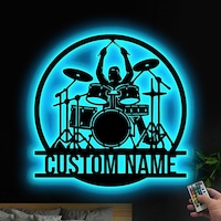 Drum Room Neon Sign, Drum Kit Neon Sign, Drum Led Sign, Drum Light Led ...